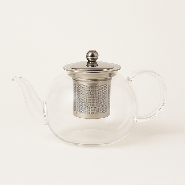 Heat-Resistant Glass Teapot with Infuser – 800ml Borosilicate Modern ...